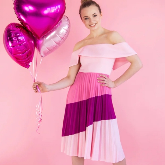 ASOS | Dresses | Asos Pink Off The Shoulder Barbie Dress | Poshmark